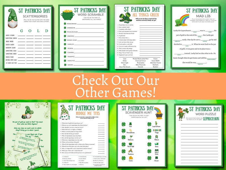 Printable St Patricks Day Mad Lib Game/fun St Patricks Day Games ...