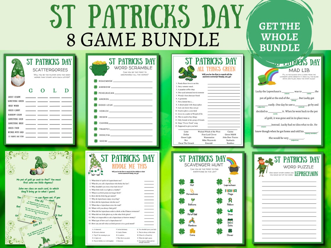 Printable St Patricks Day Mad Lib Game/fun St Patricks Day Games ...