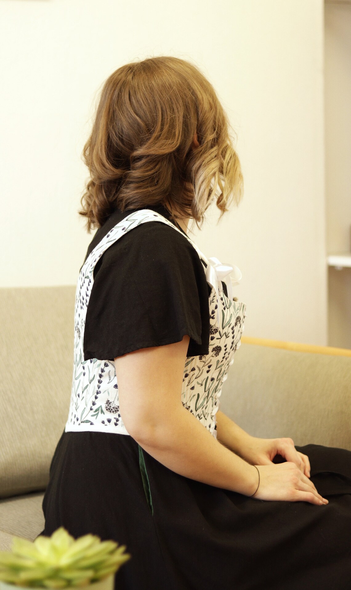 Linen Flora Cottagecore Stays Renaissance LARP Hobbitcore Bodice Corset ...