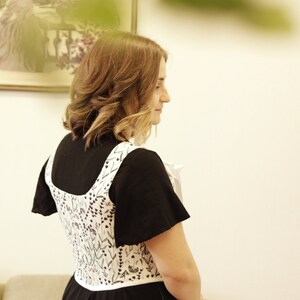 Linen Flora Cottagecore Stays Renaissance LARP Hobbitcore Bodice Corset ...