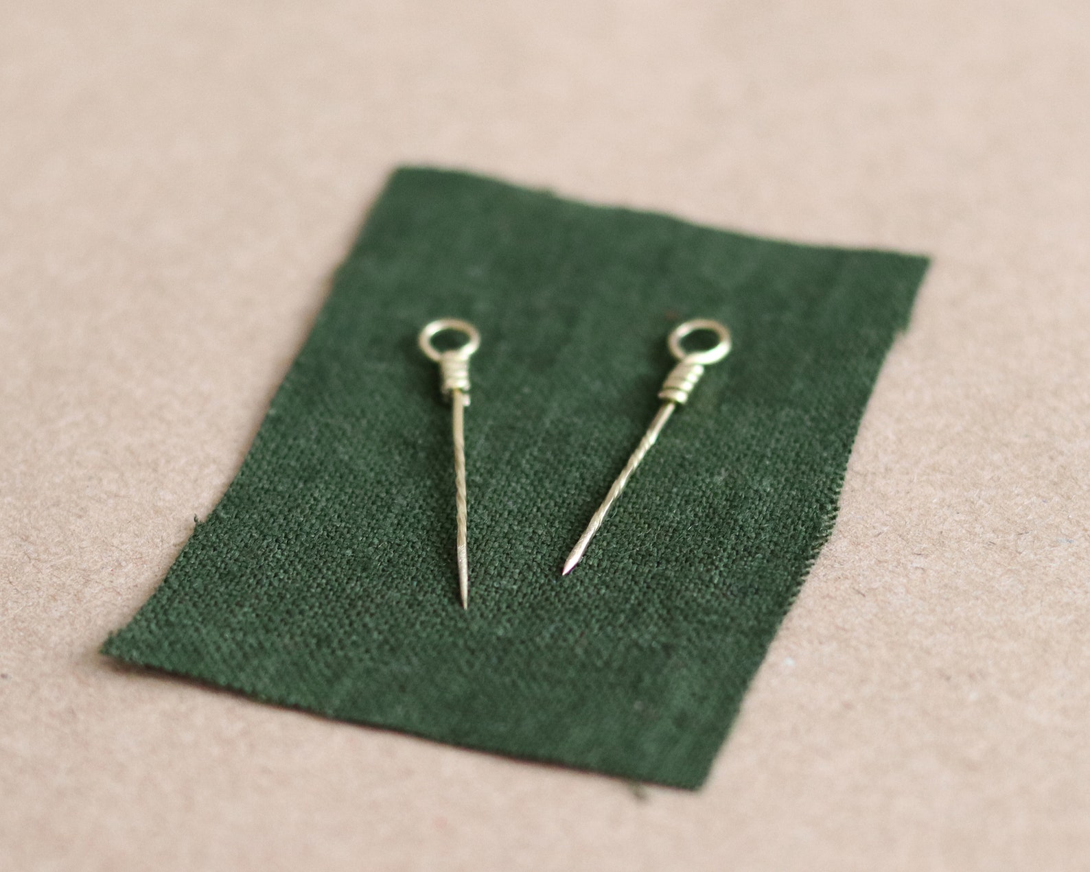 Set of 2 Medieval Brass Veil Pins LARP Middle Ages Historical Loop - Etsy