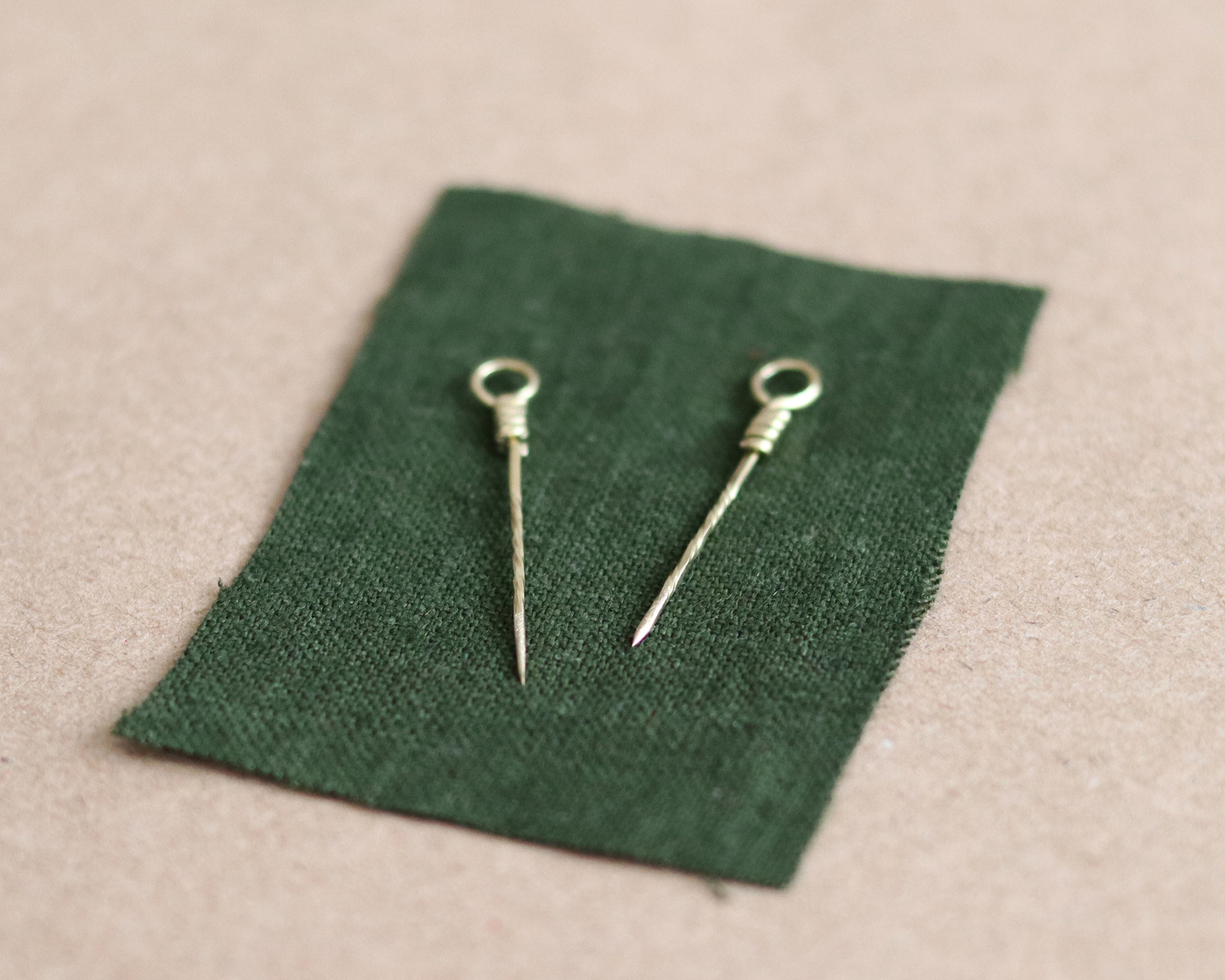Set of 2 Medieval Brass Veil Pins LARP Middle Ages Historical Loop - Etsy
