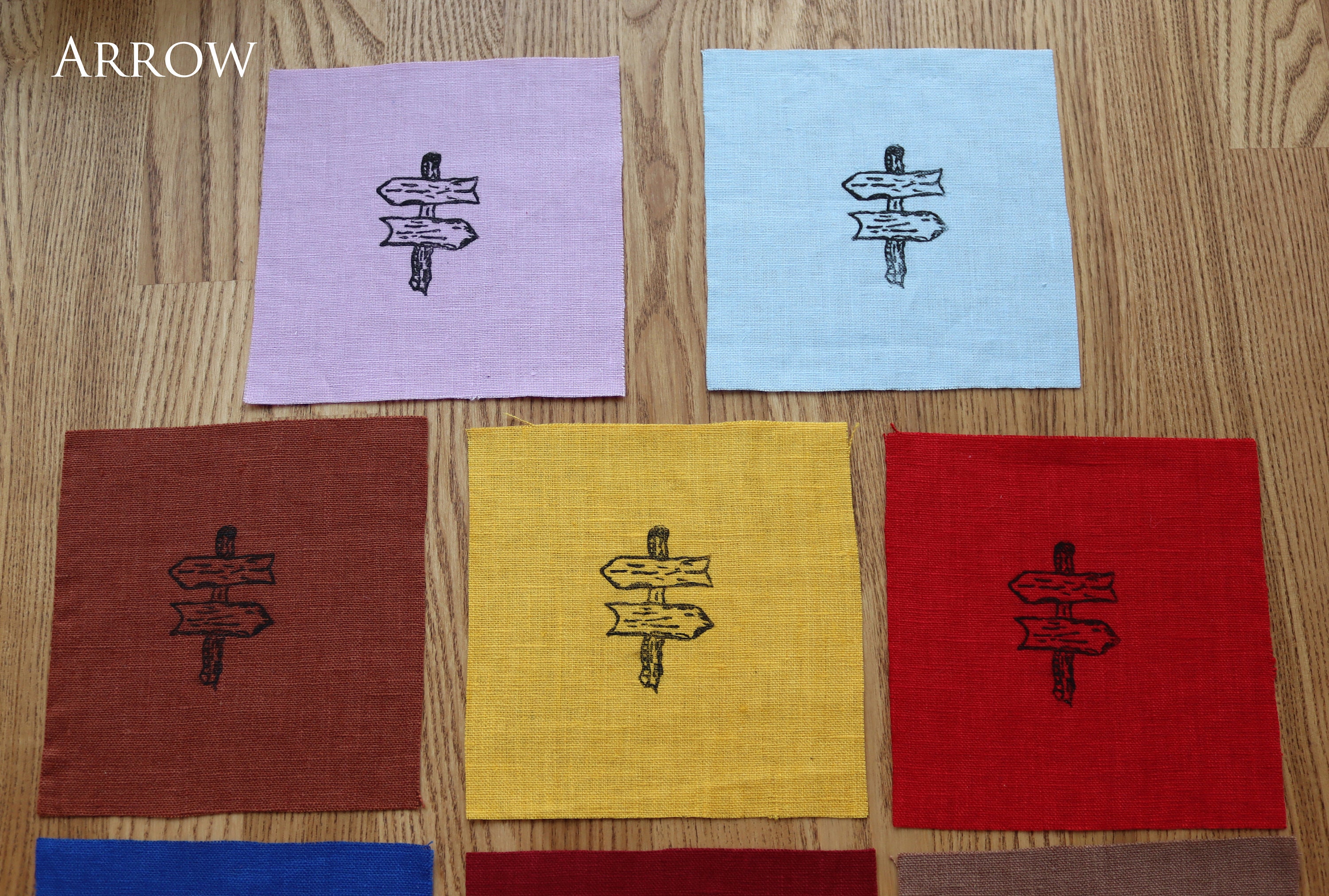 Linen Hand Printed Tent Mountain Camping Patch Block Print Decoration ...