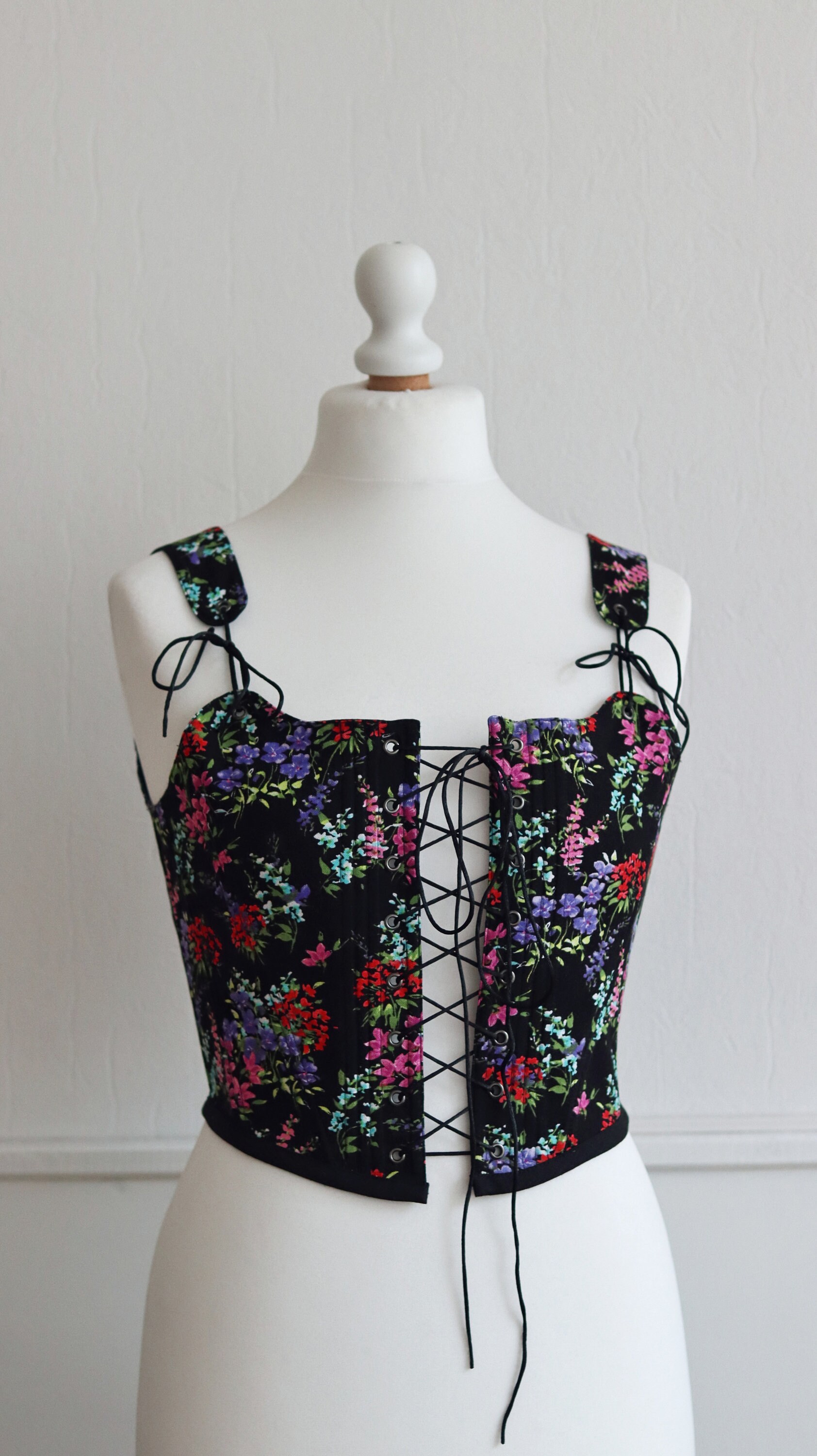 Linen Dark Flora Renaissance Stays Knightcore Corset Hobbitcore Bodice ...