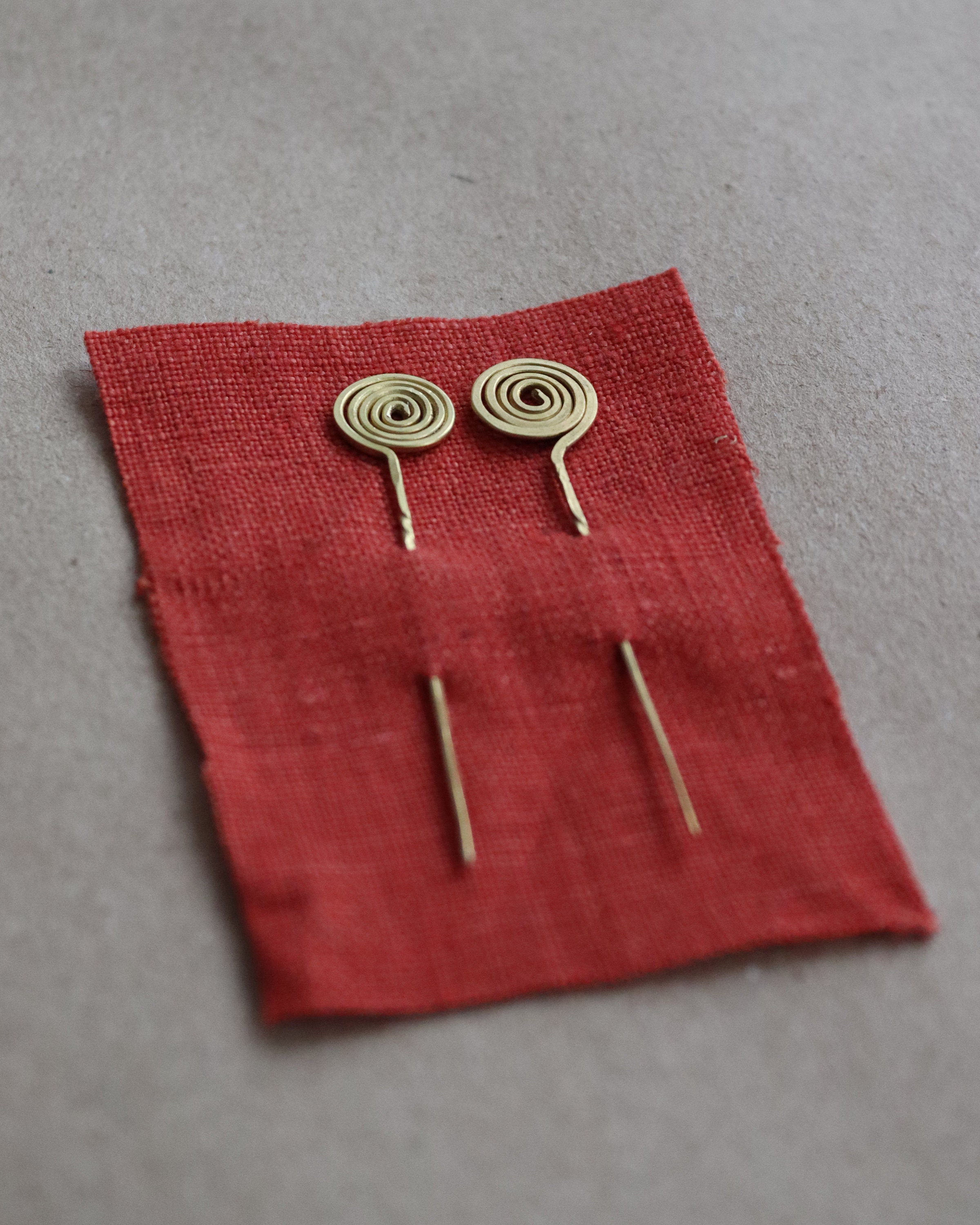 Set of 2 Medieval Brass Veil Pins LARP Middle Ages Historical Spiral ...