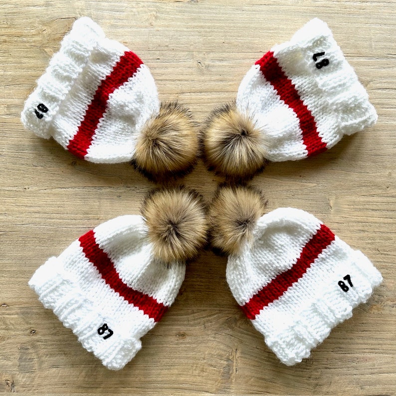 Taylor Swift Travis Kelce Viral Hand-knit Hat Made by Young Entrepreneur Custom You Choose ...