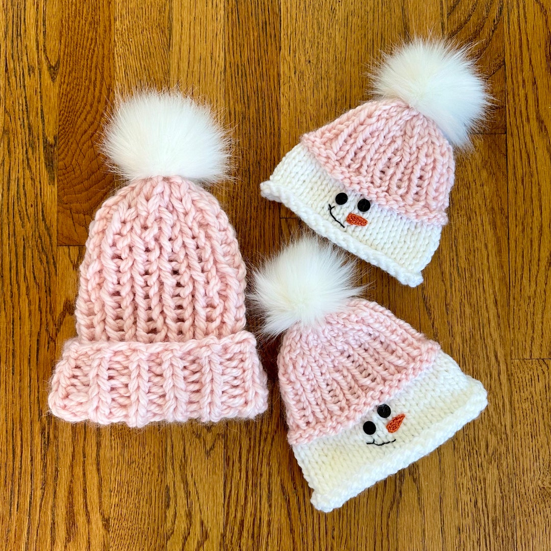 Custom Hand-knit Snowman Hat Made by Young Entrepreneur | Mother ...