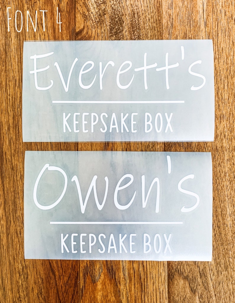 DIY KIT: Keepsake Box Name Decal and Folder Tabs Milestone - Etsy