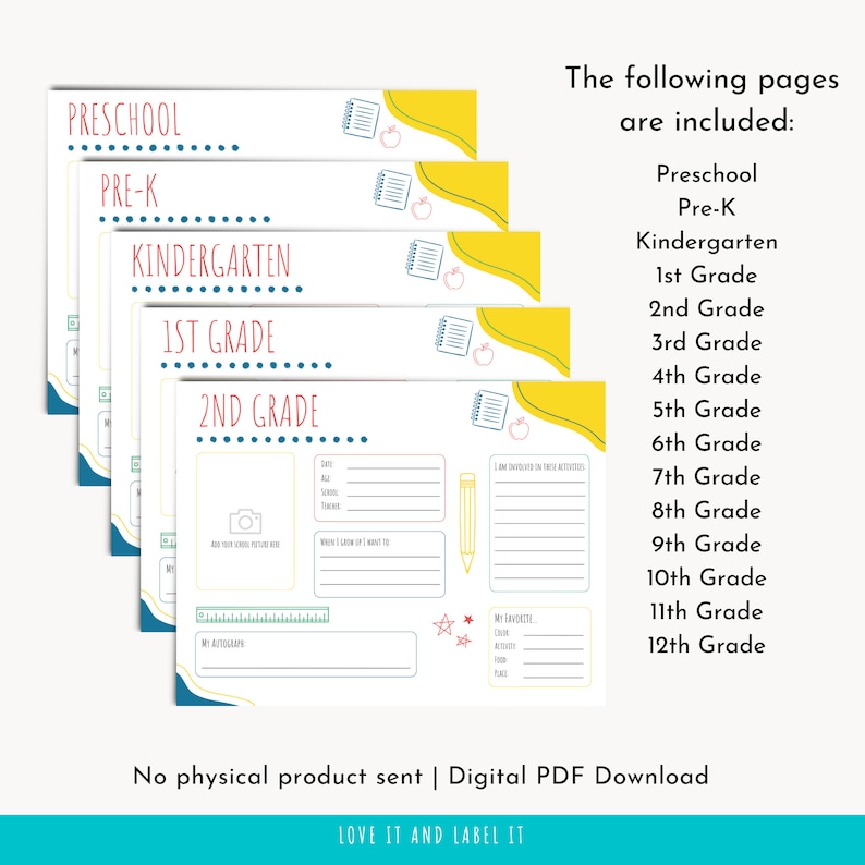 Printable School Memory Questionnaire | Childhood Memory Box Interview ...