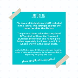 Keepsake Box Name Decal ONLY - Etsy