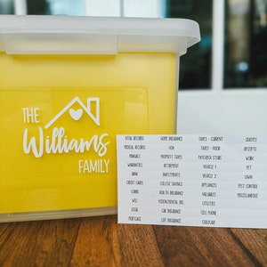 DIY Kit: Home Paperwork Organizing Name Decal and Folder Tabs ...