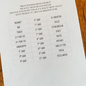 Printable Keepsake Box File Tab Inserts | DIY Keepsake Box | Printable ...