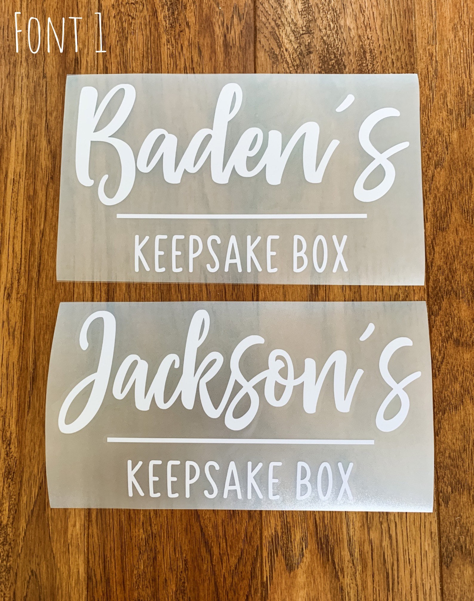 Keepsake Box Name Decal ONLY - Etsy