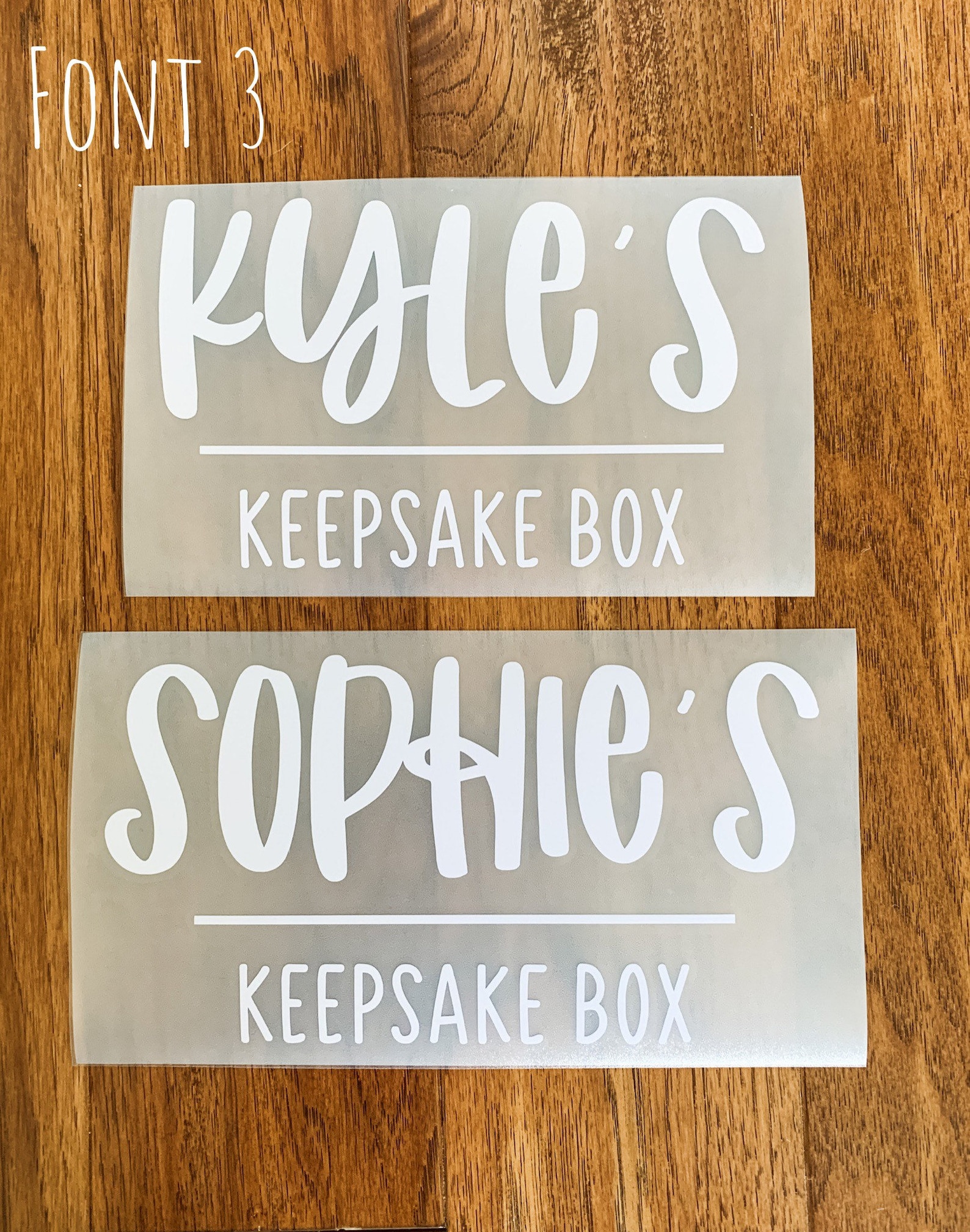 DIY KIT: Keepsake Box Name Decal and Folder Tabs Milestone - Etsy