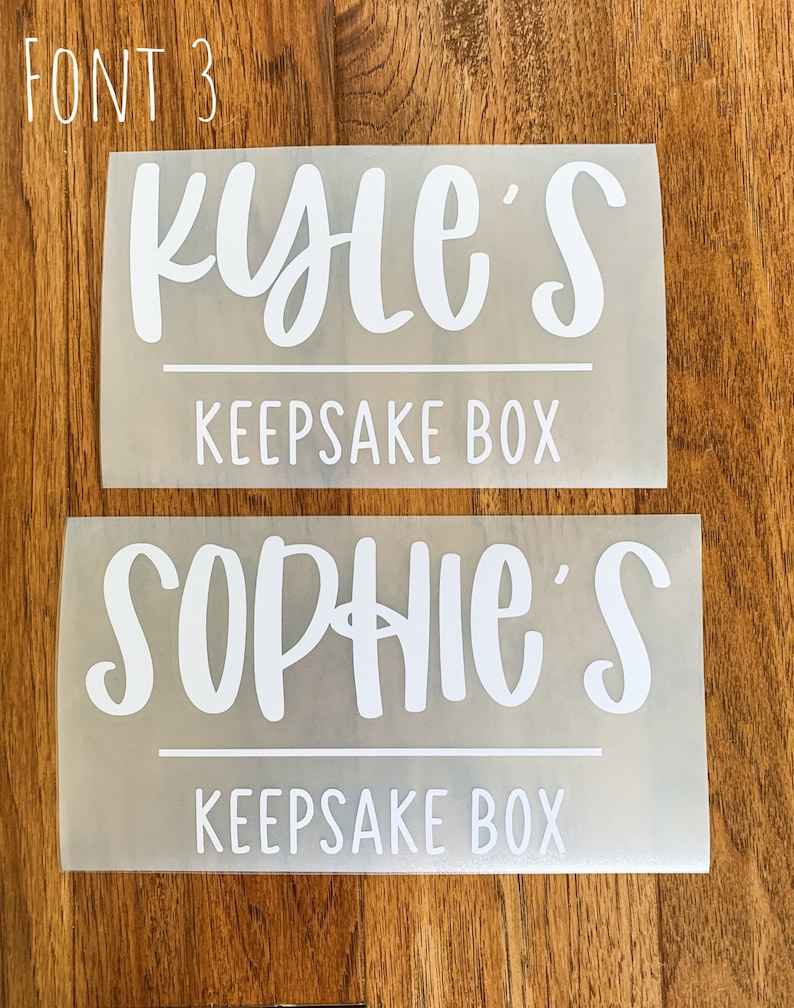 DIY KIT: Keepsake Box Name Decal and Folder Tabs Milestone - Etsy