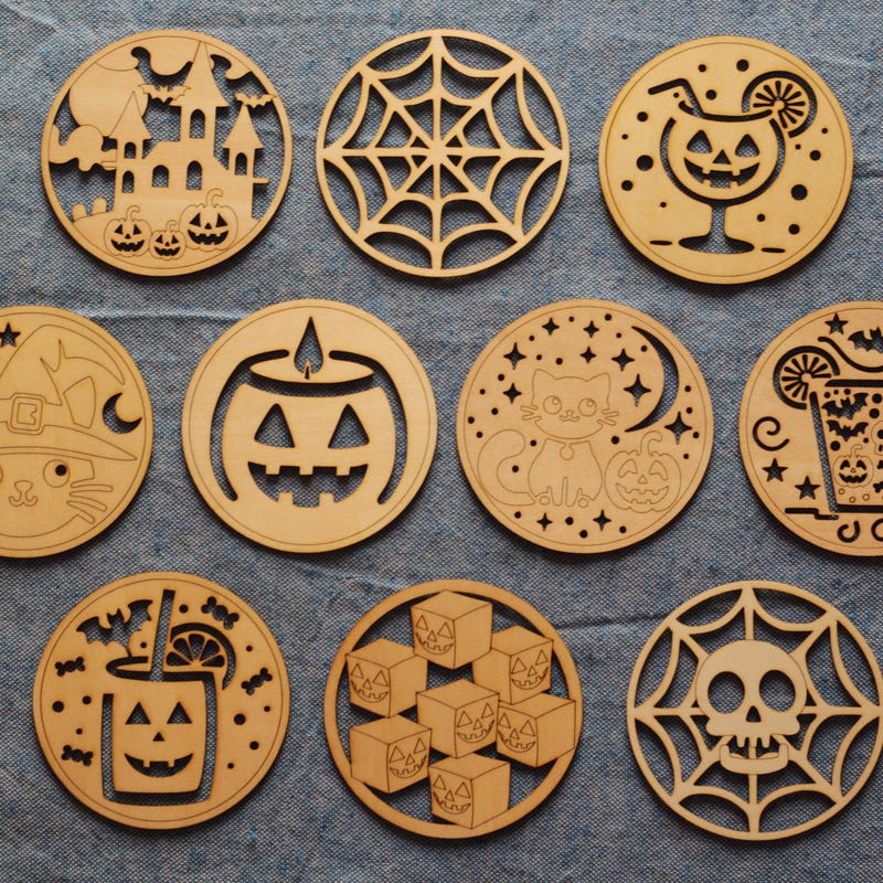 Halloween Coasters - Etsy