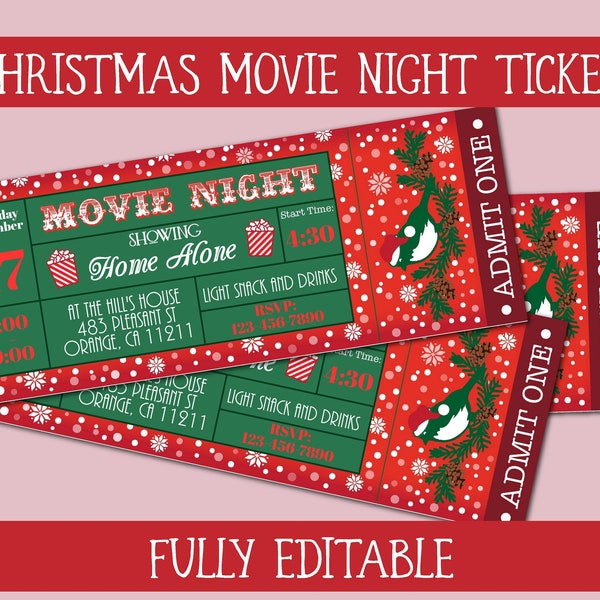 Grinch Movie Ticket - Etsy