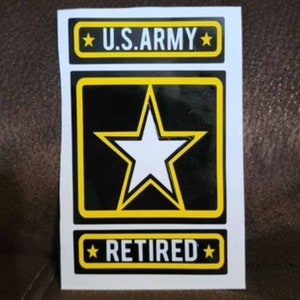 Army Retired Sticker - Etsy
