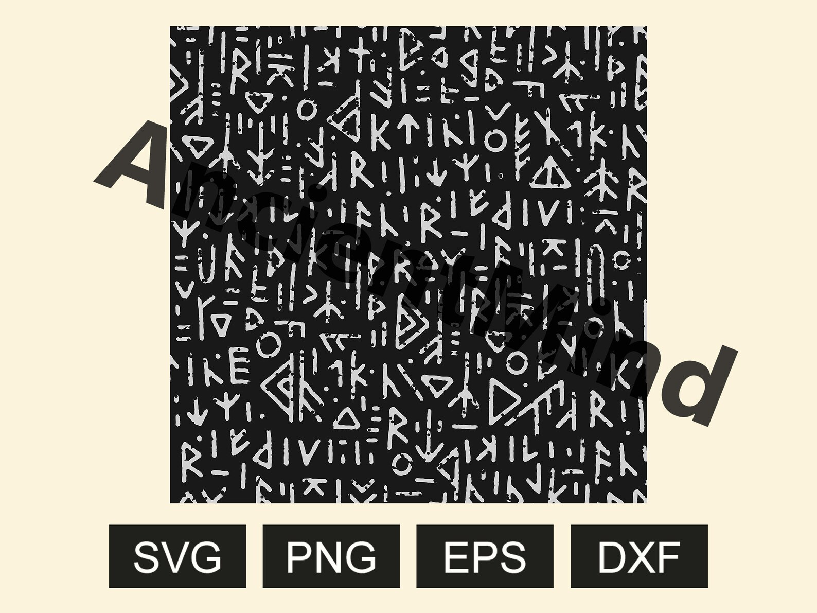 Viking Runes Seamless Pattern Svg, Viking Seamless Pattern, Runes Svg ...