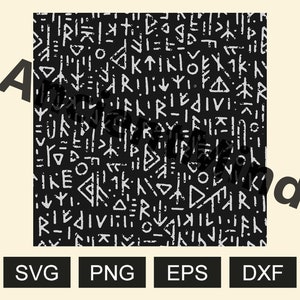 Viking Runes Seamless Pattern Svg, Viking Seamless Pattern, Runes Svg ...