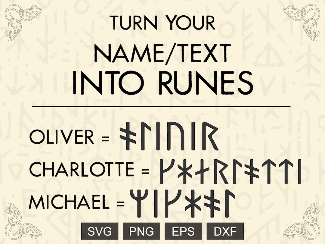 Custom TEXT TO RUNES, Name to Runes Text, Turn Text Into Runes ...