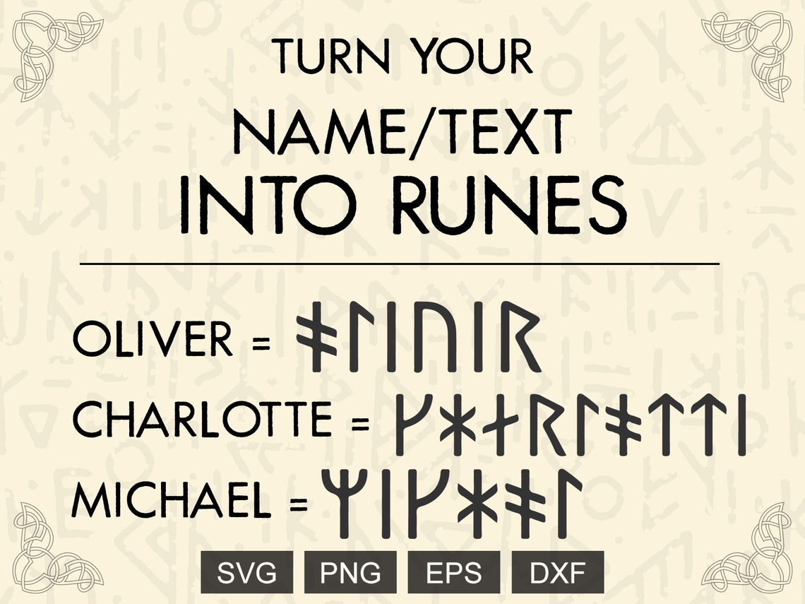 Custom TEXT TO RUNES, Name to Runes Text, Turn Text Into Runes ...