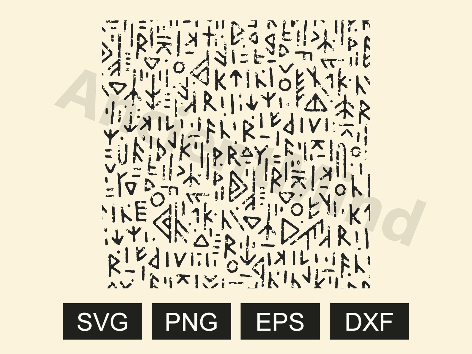 Viking Runes Seamless Pattern Svg, Viking Seamless Pattern, Runes Svg ...