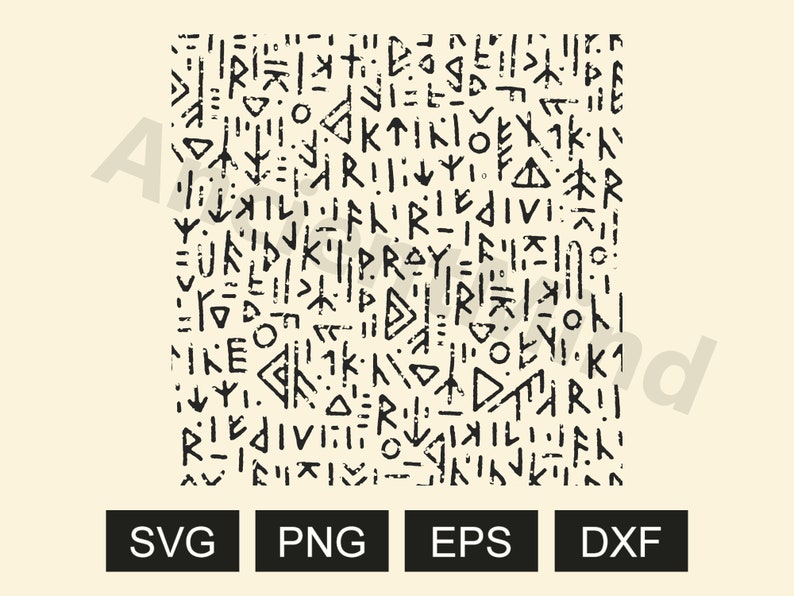 Viking Runes Seamless Pattern Svg, Viking Seamless Pattern, Runes Svg ...