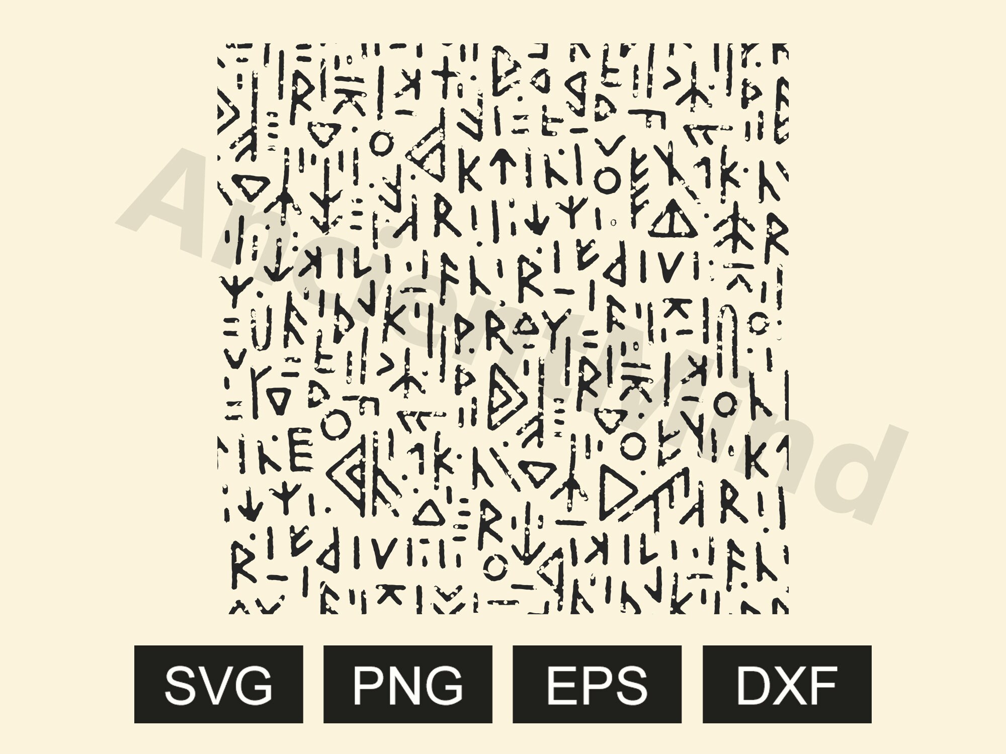 Viking Runes Seamless Pattern Svg, Viking Seamless Pattern, Runes Svg ...