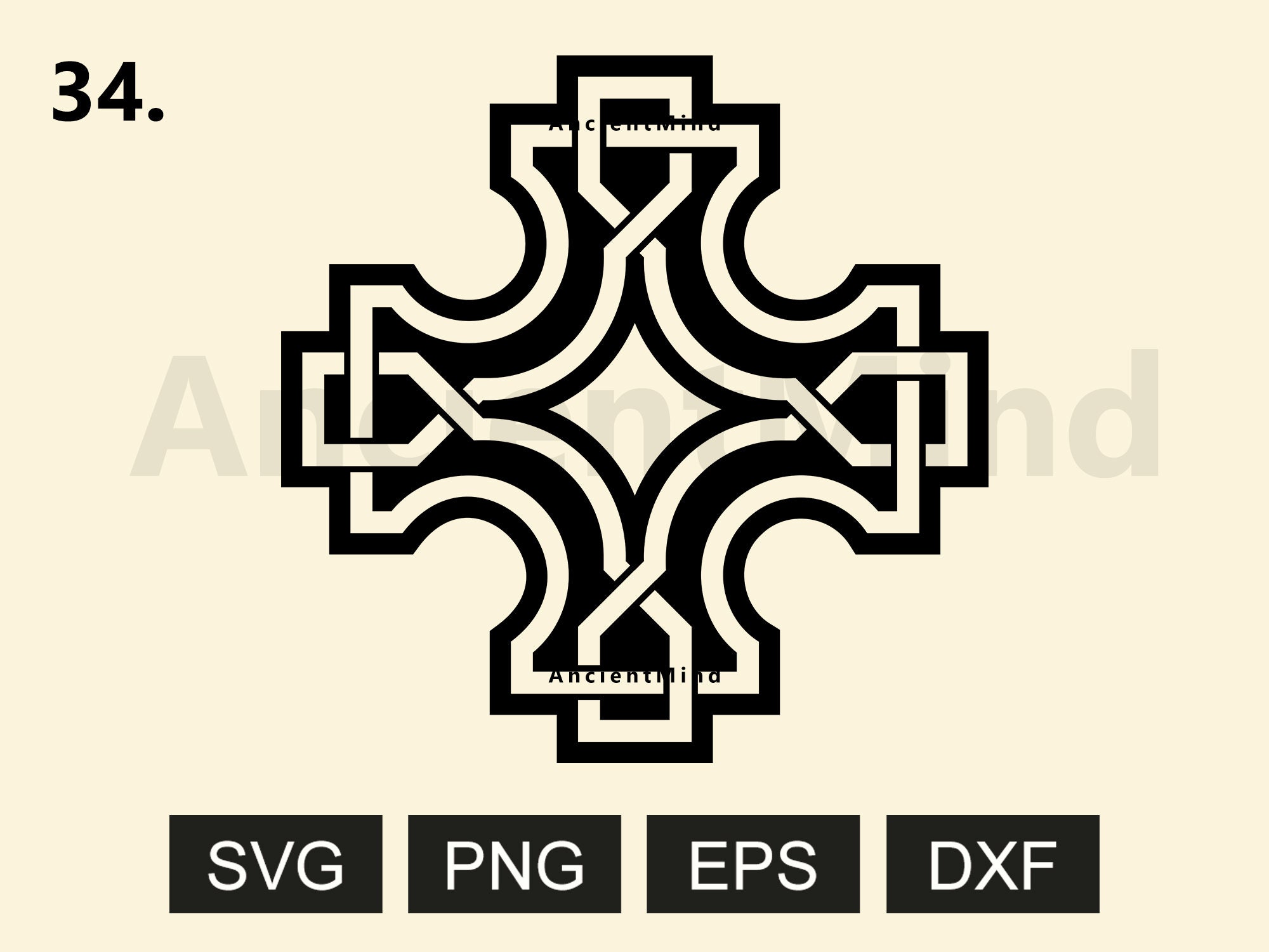 Celtic Knot Cross Vector