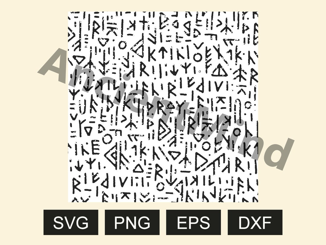 Viking Runes Seamless Pattern Svg, Viking Seamless Pattern, Runes Svg ...