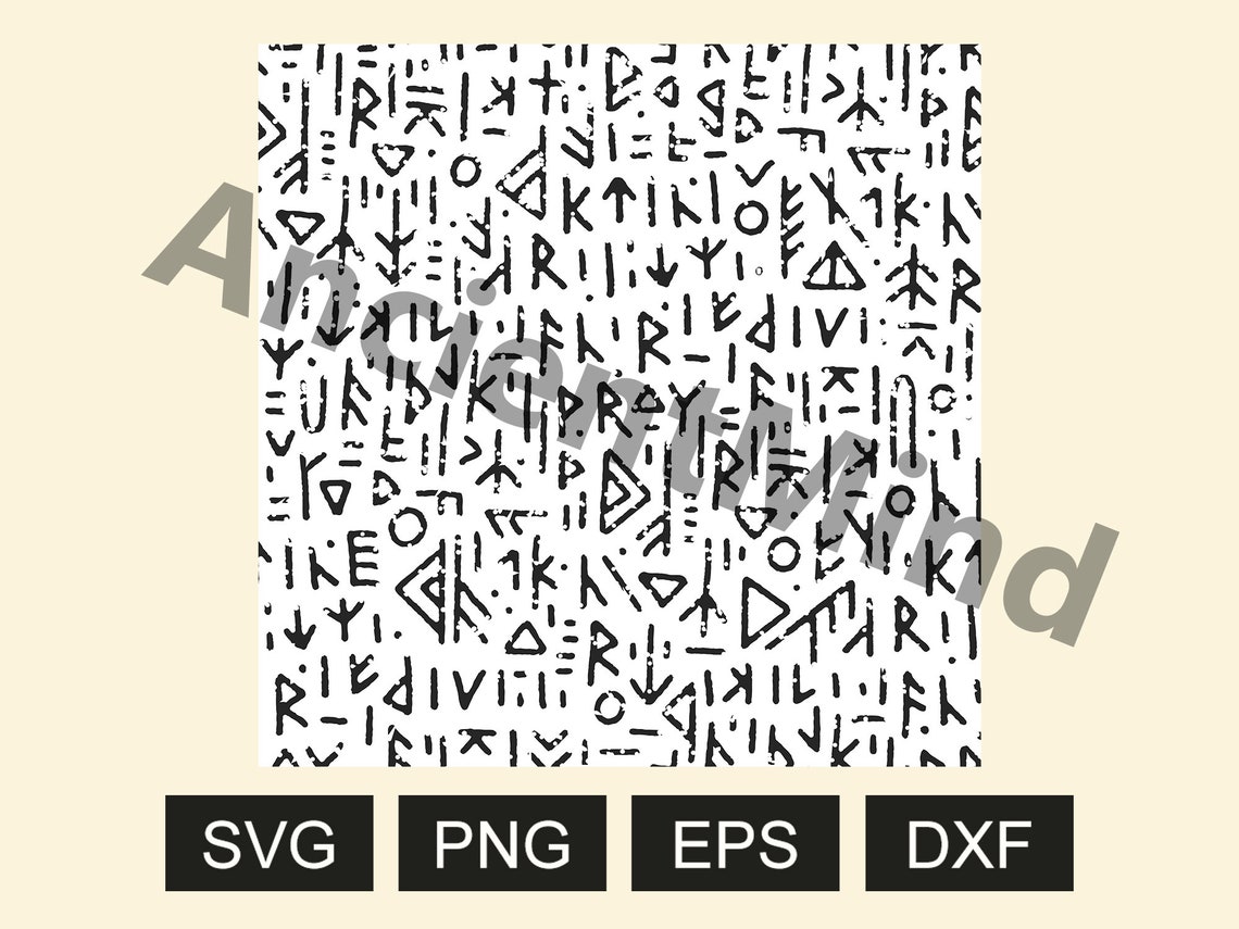 Viking Runes Seamless Pattern Svg, Viking Seamless Pattern, Runes Svg ...