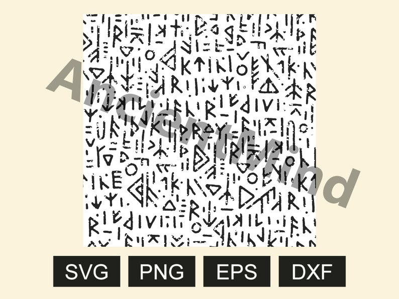 Viking Runes Seamless Pattern Svg, Viking Seamless Pattern, Runes Svg ...