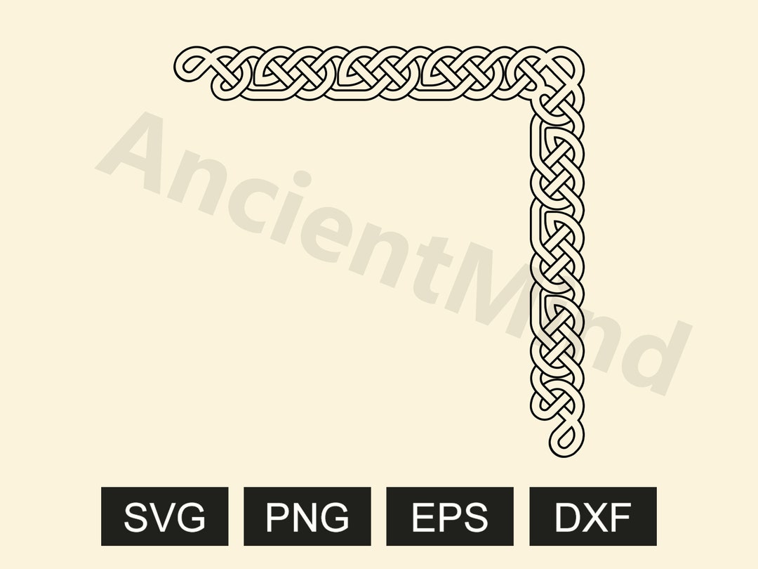 Celtic Corner Pattern Svg, Viking Pattern, Celtic Knots, Celtic SVG ...