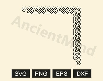 Celtic Corner Pattern SVG, Viking Pattern, Celtic Knots, Corner Pattern ...