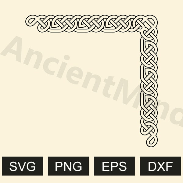 Celtic Knot Corner Svg - Etsy