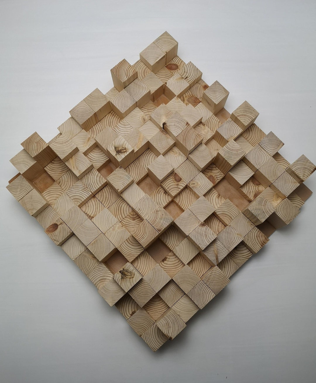 Sound Diffuser, Skyline Diffuser, Natural Wood Diffuser, Wall Decor ...