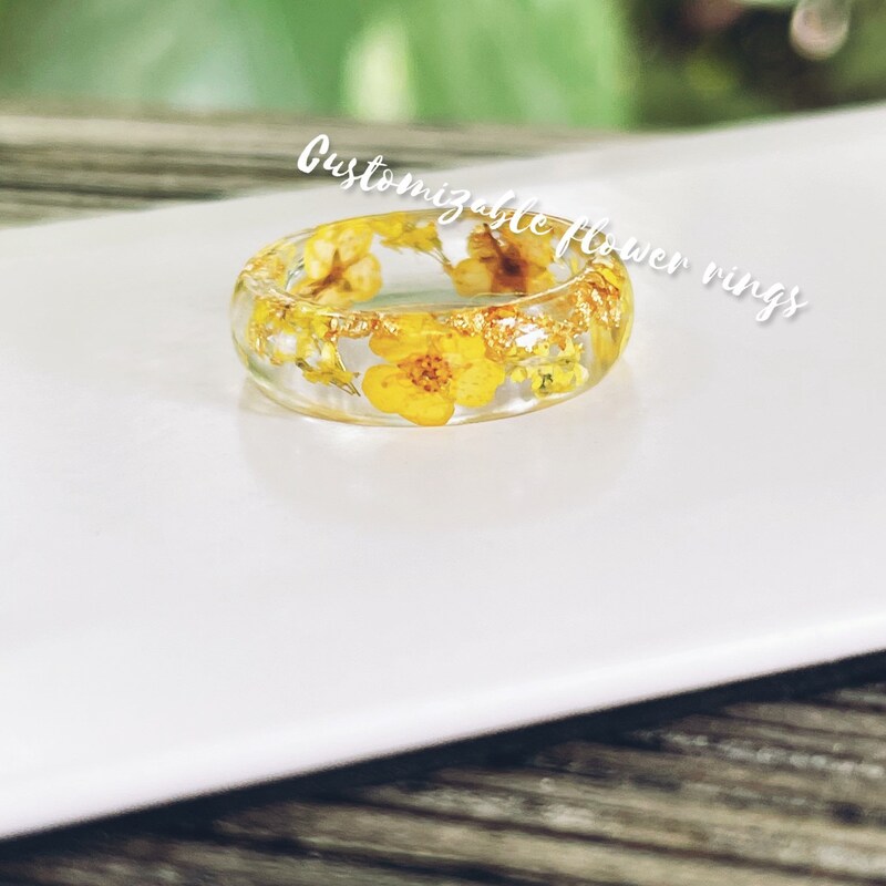 Nature Resin Ring - Etsy