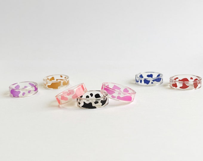 Cow Print Ring - Etsy