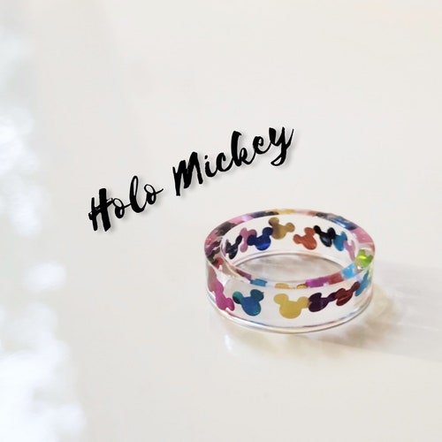 Holo Mickey Resin Ring | Etsy