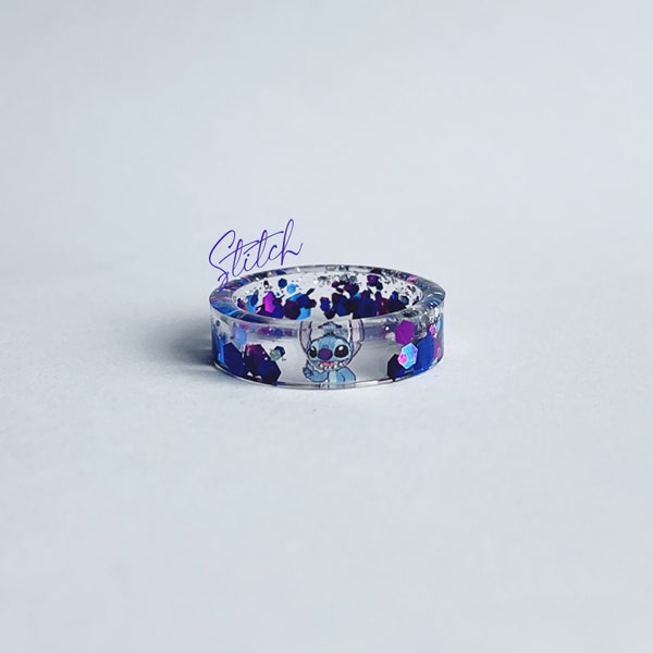Stitch and Angel Rings - Etsy