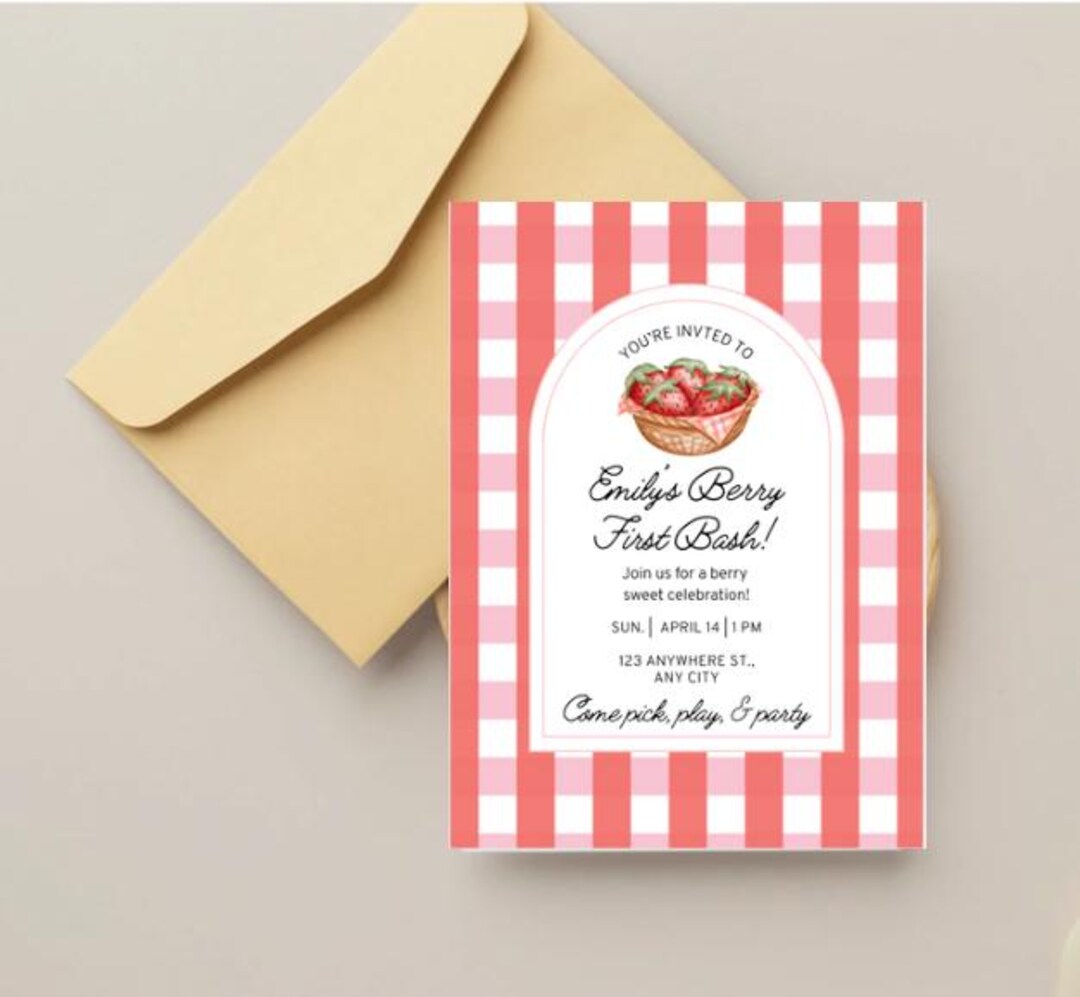 Berry Bash Invitation - Etsy