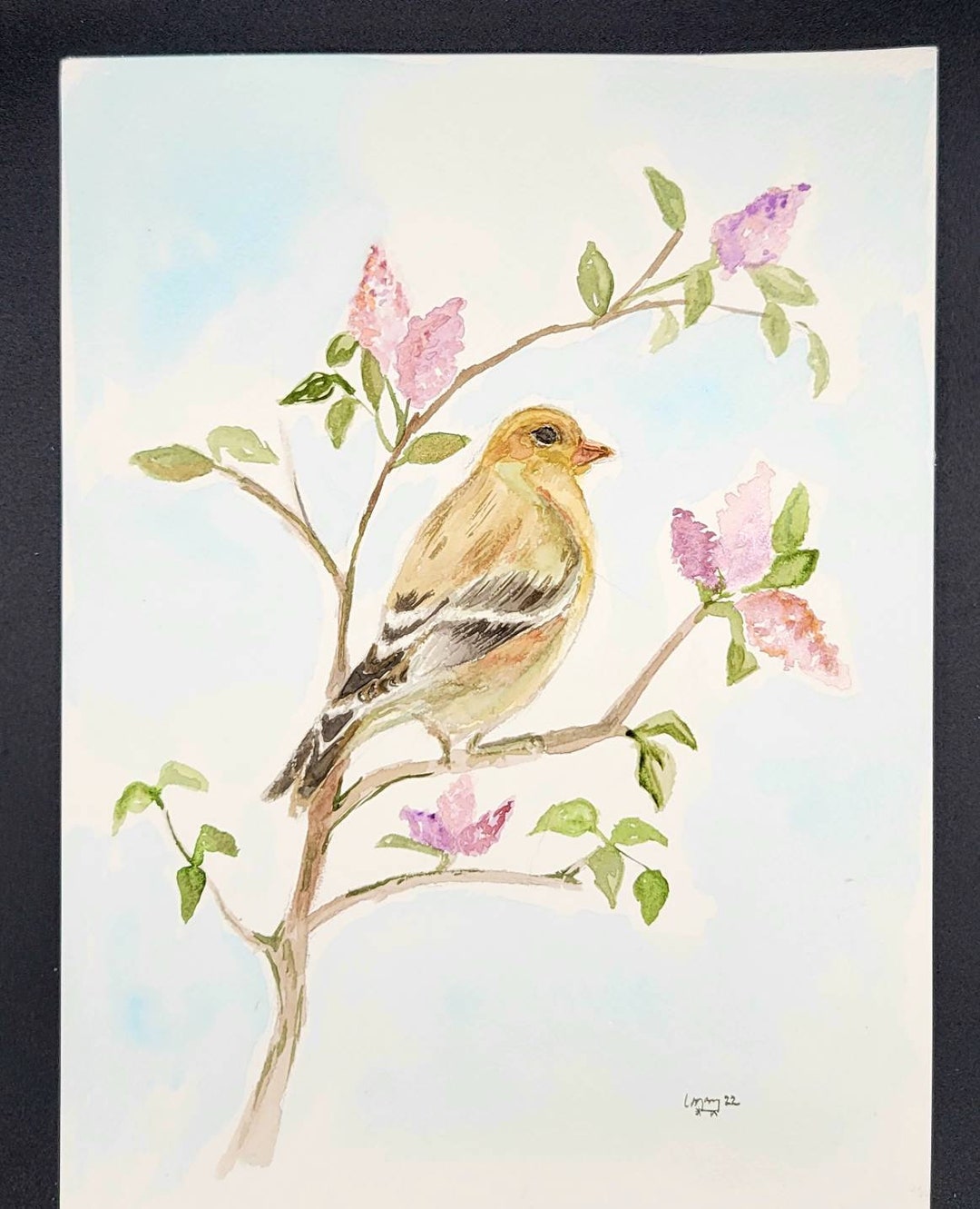 Lilac Bird Watercolor Print, Original Wall Art - Etsy