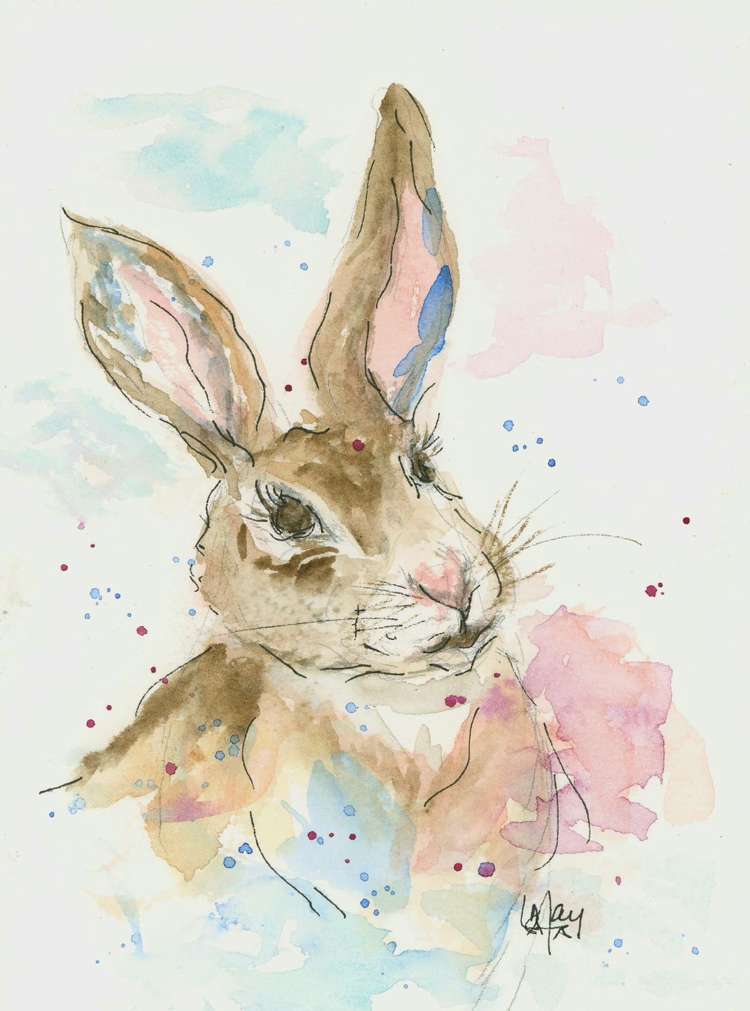 Peter Rabbit Watercolor Print, Wall Art, Nursery, Easter, Bunny Rabbit ...
