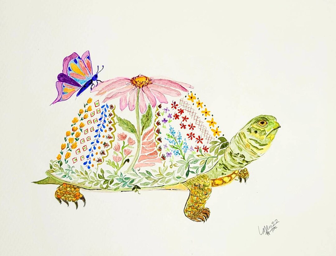 Box Turtle Beauty Watercolor Print, Wall Art, Original - Etsy