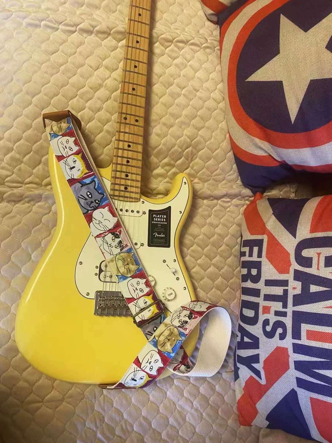 Cute Cat Guitar Strap, Guitar Shoulder Strap, Suitable for Guitar and ...