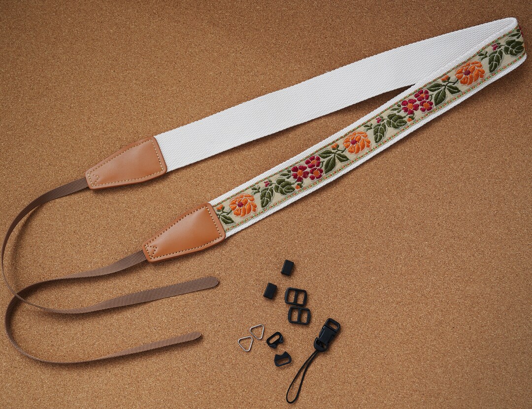 Embroidered Camera Strap, Floral Camera Strap, Camera Shoulder Strap ...