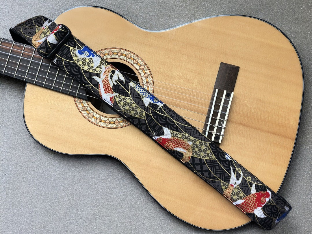 Good Luck Guitar Strap, Adjustable Strap With Genuine Leather Ends for ...