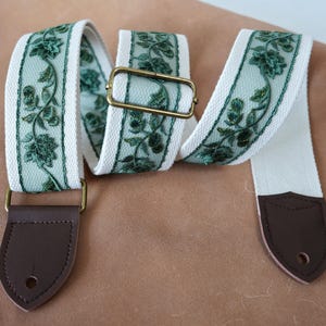 Green Lace Shoulder Strap, Vintage Style Guitar Strap, Handmade Strap ...