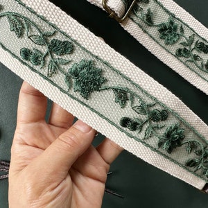 Green Lace Shoulder Strap, Vintage Style Guitar Strap, Handmade Strap ...